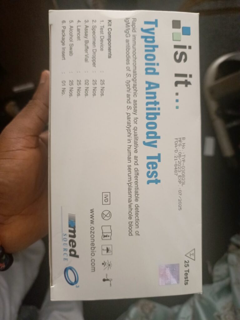 typhoid test strips - Afrishopz.com.gh